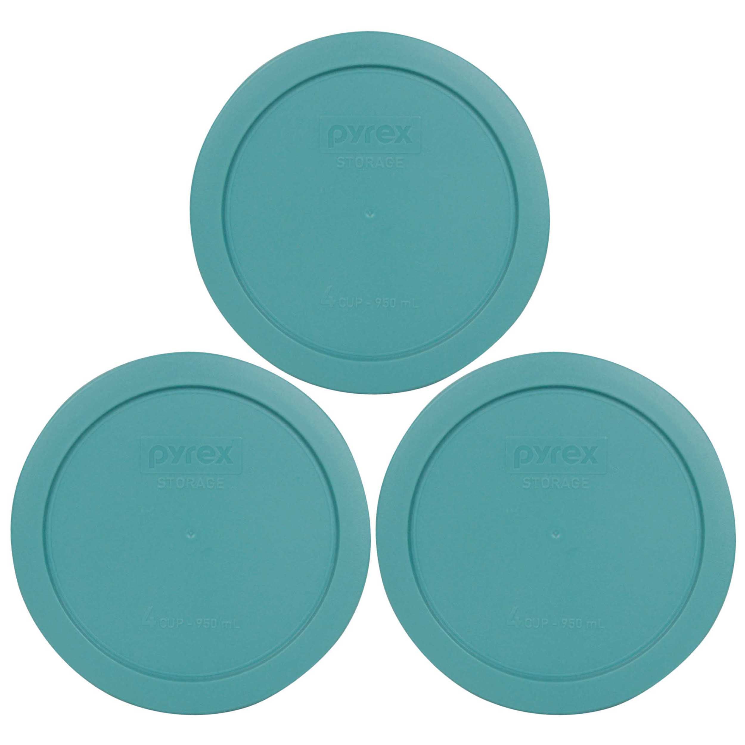 Pyrex Replacement Lid 7201-PC Turquoise Plastic Cover (3-Pack) for ...