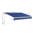 Patio Awning 13x8 ft, Retractable Sun Shade, Manual Crank, UV ...