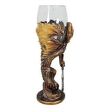 Fantasy Netherworld Fire Dragon Flame Blade Sword Glass Wine Goblet ...