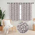 Baseballs Outlines White Pattern Blackout Curtains,Triple Weaved Fabric ...