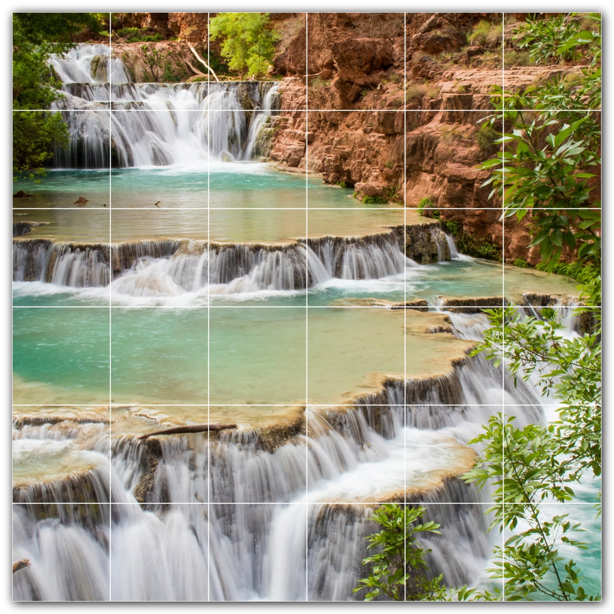 Picture-Tiles.com: Waterfalls Ceramic Tile Wall Mural WAL501142-66XL ...