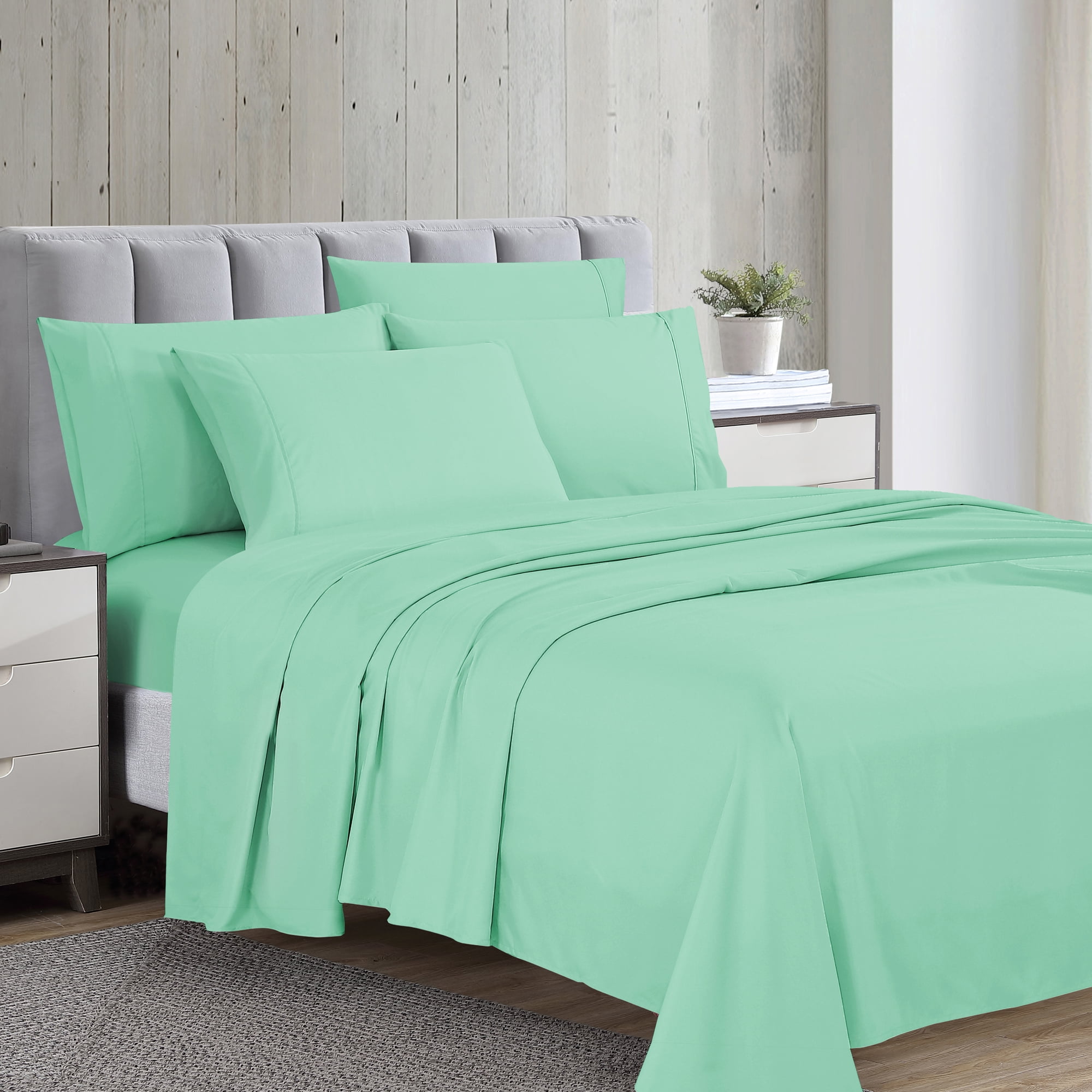 Click here for Swift Home Luxury 6-Piece Sheet Set  King  Sea Foa... prices