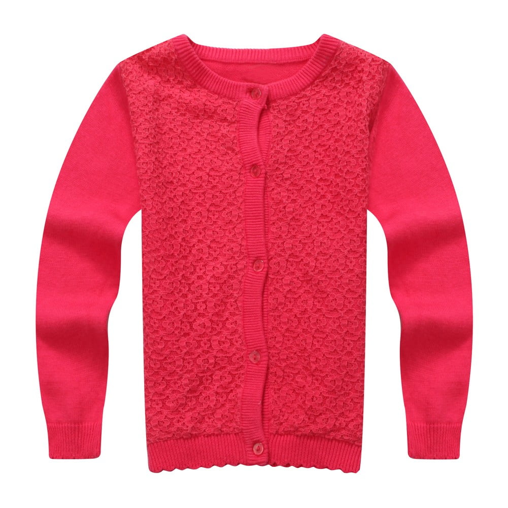 Richie House Little Girls Red Lace Cardigan Sweater 4 - Walmart.com