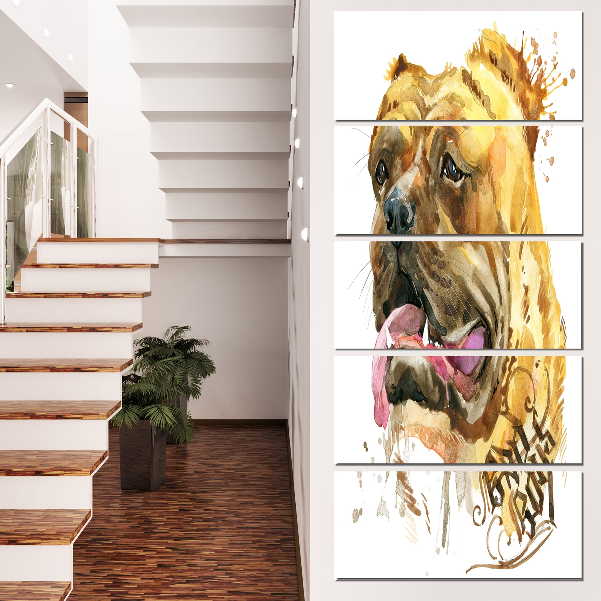 Aggressive Funny Dog in Brown - Animal Canvas Wall Art | Walmart Canada