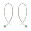 Time and Tru Silvertone Pull-Through Loop Hoop Earrings, 2.25 inches ...