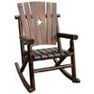 Leigh Country TX 93615 Char-Log Adult Wood Outdoor Rocker with Star ...