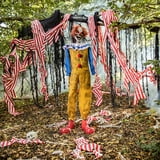 Seasonal Visions Animated Twitching Clown Halloween Decoration - 5 ft ...