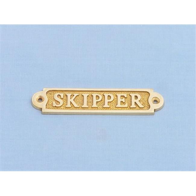 Handcrafted Model Ships BR48235 Brass Skipper Sign 5 in. Signs & Flags ...