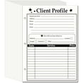 50pcs Client Profile Cards,3-Hole Client Profile Cards for Hair Stylist ...