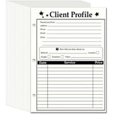 50pcs Client Profile Cards,3-Hole Client Profile Cards for Hair Stylist ...