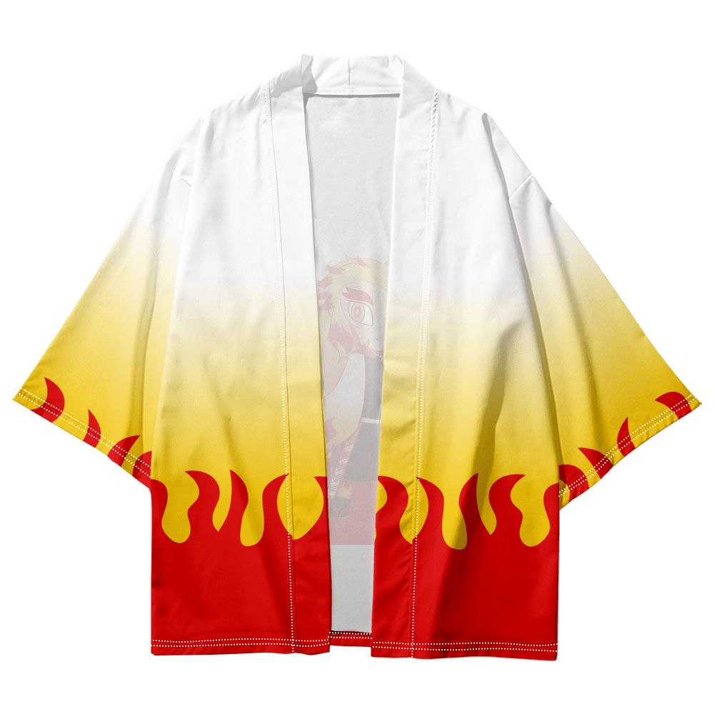 Demon Slayer Anime Kimono Rengoku Kyoujurou Jacket Cardigan Cover for ...