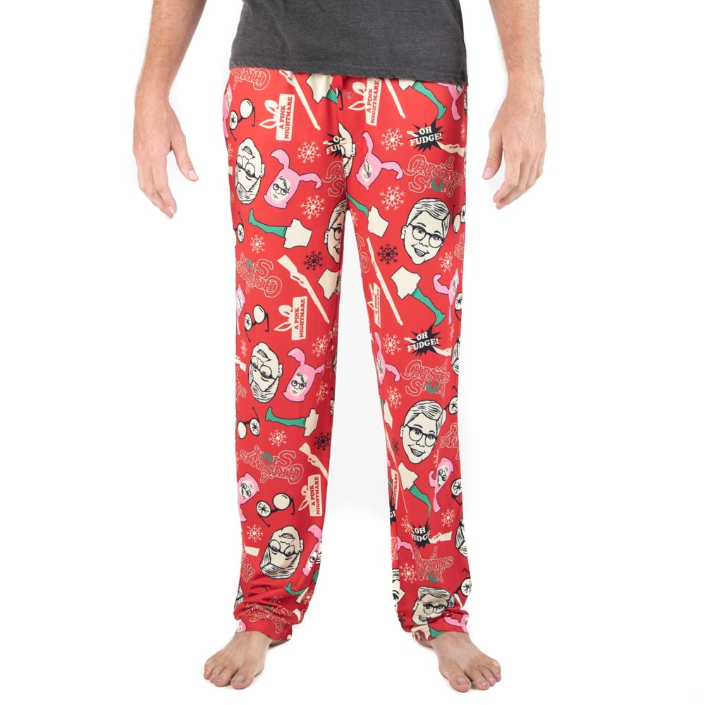 CHRISTMAS STORY Red AOP Sleep Pajama Pants Lounge wear-L-M - Walmart.com