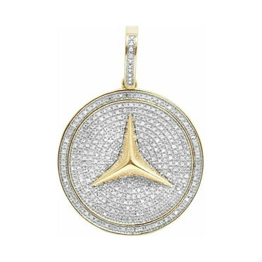 10K Yellow Gold Ferrari Logo Horse Shield Genuine Diamond Pendant Charm ...
