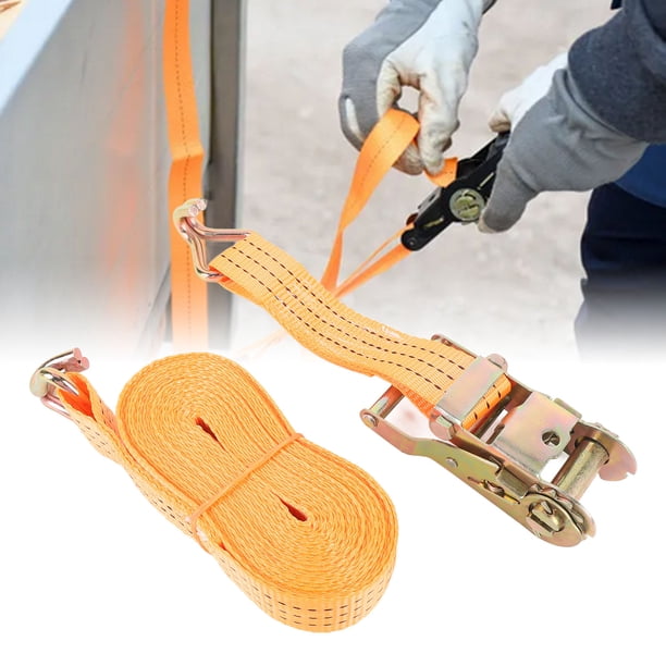Ratchet 2 Set Heavy Duty Strap 8MX35MM Orange Cargo Tie Down Straps 1.5 ...