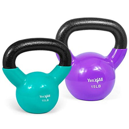 Yes4All Combo Special: Vinyl Coated Kettlebell Wei - Walmart.ca