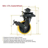 (2 Pack 8" ISO Shipping Container Caster Wheels, 6600 lbs WLL/per Wheel ...