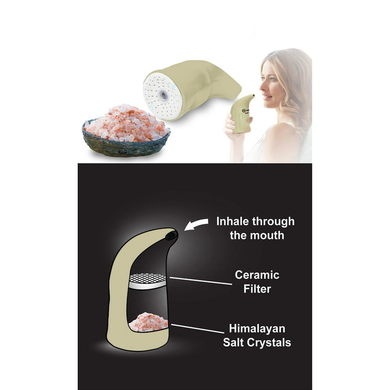 Nevlers Ceramic Himalayan Salt Inhaler With All Natural Best Asthma