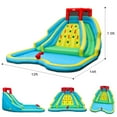 Gymax Inflatable Mighty Water Park Bouncy Pool with Climbing Wall ...