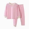 CAUYDY Girls Basic Pajamas Long Sleeve Solid Fall Winter Sleepwear ...