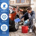 12 Pcs Microfiber Car Wash Mitts, Scratch Free Ultra Absorbent Car ...