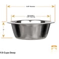 1.5 Cup (12 oz.) Stainless Bowls, Set of 2 Feeder Replacement Bowls ...