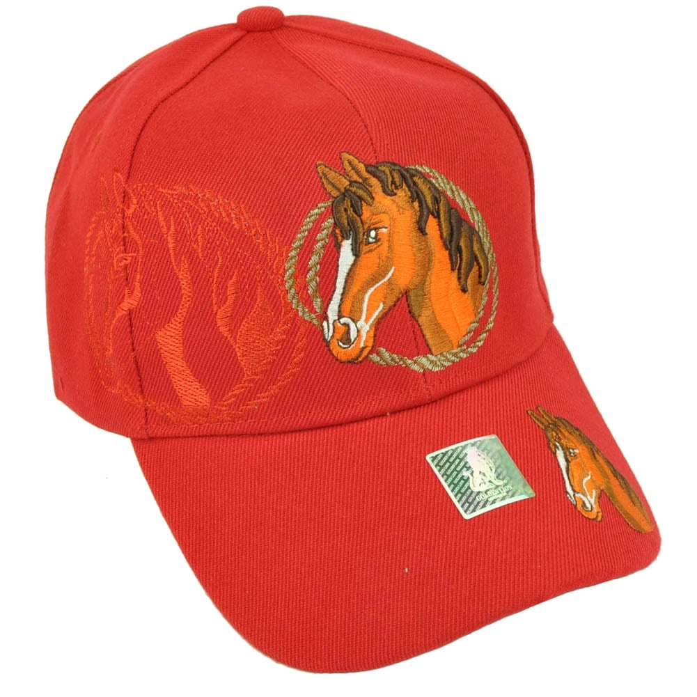 Rope Horse Riding Race Rodeo Animal Mustang Adjustable Hat Cap Red ...