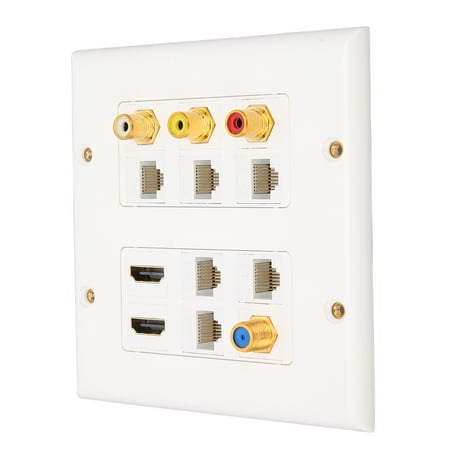 Ethernet Wall Plate, HD Multimedia Interface Keep Tidy Ethernet Wall ...