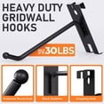 60Pcs Sturdy Black Gridwall Hooks, 2/4/6 Inch Mixed Sizes, Heavy Duty ...