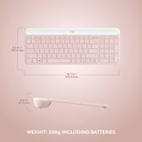 Logitech MK470 Slim Rose USB RF Wireless Compact Keyboard and Mouse ...