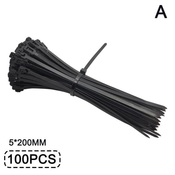 50pcs 5*200mm Releasable Cable Tie Colored Plastics Reusable Cable Ties ...