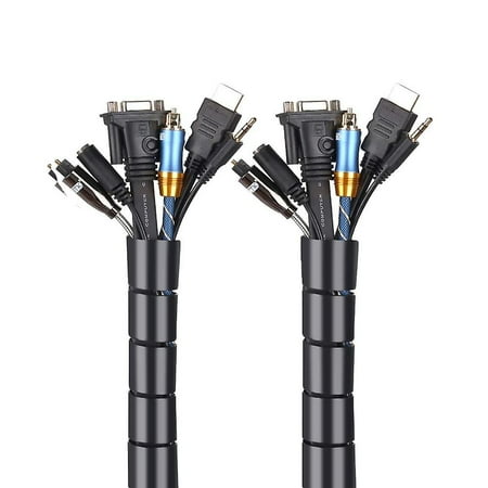 cable Cover 2 Pack, Flexible Cable Tidy 2x2m Cable Tidy Cable Organizer ...