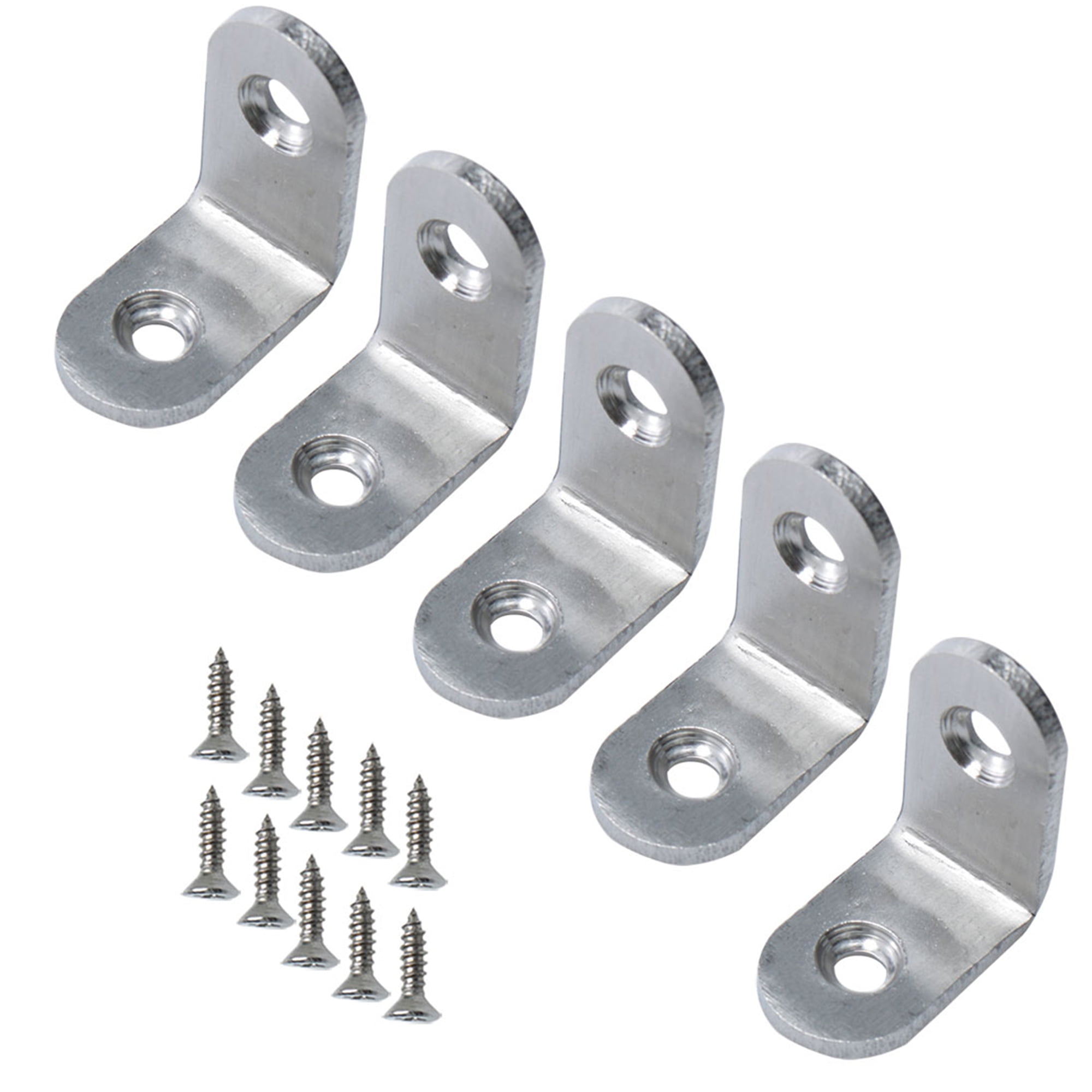 Uxcell 5 Piece 25 X 25mm Stainless Steel L Shaped Angle Brackets With