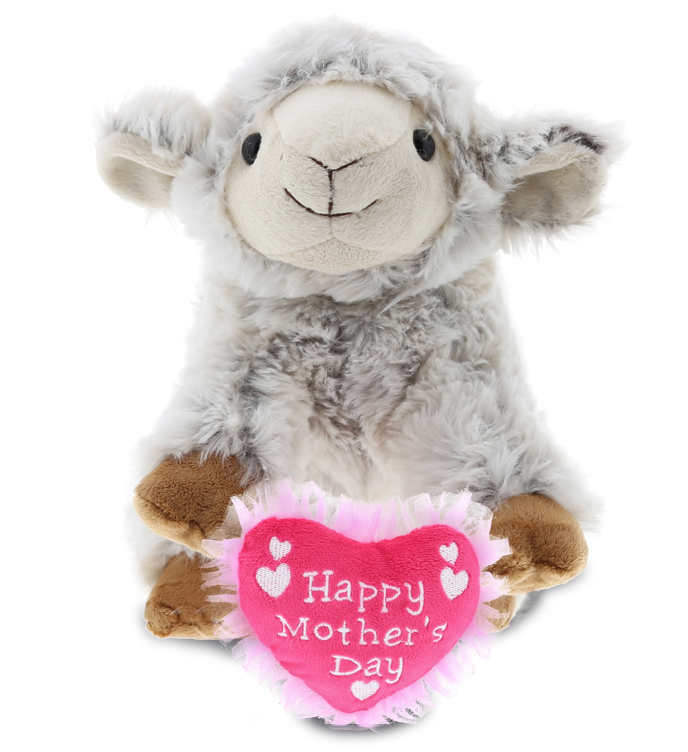 Dollibu Happy Mother's Day Heart White Sheep Plush - 9.5 inches ...