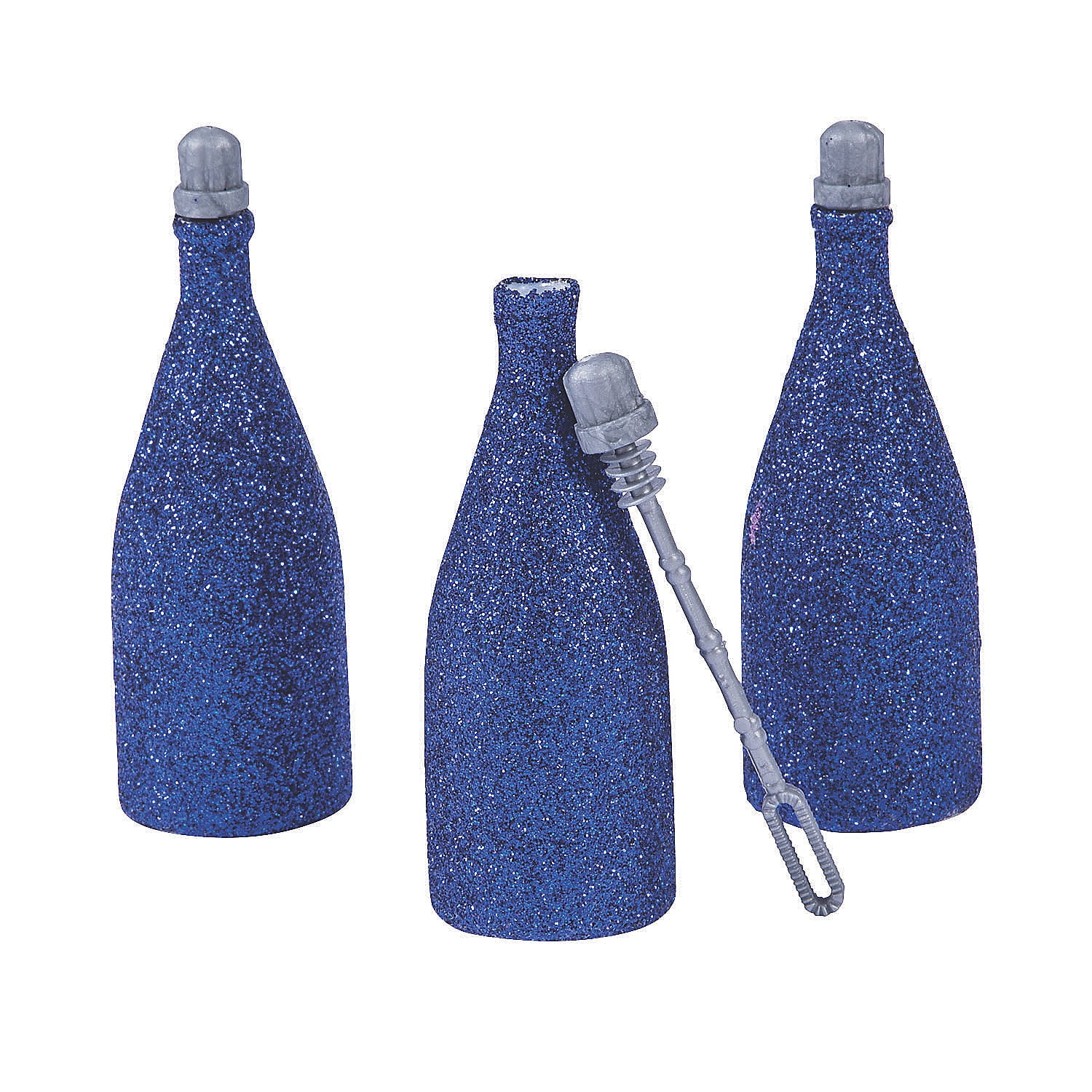 Navy Blue Glitter Bubble Bottles 12Pc - Party Favors - 12 Pieces ...