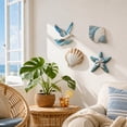 4Pcs Summer Beach Nautical Wooden Wall Decor Set, Rustic Seaside Themed ...