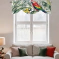 Colorful Parrots Tie Up Valance Curtains A Pair of Colorful Parrots ...