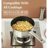 CS KOCHSYSTEME 2QT Stainless Steel Saucepan with Nonstick Coating ...