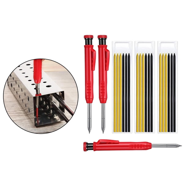 Solid Carpenter Pencil Set Hole Marker Construction Long Head Marker ...
