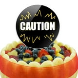 Acrylic Caution Warning Cake Topper Party Decoration for Wedding ...