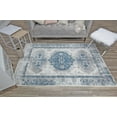 Freida FY25A Blue Grey Vintage Farmhouse Gray Area Rug, 2'6"x8 ...