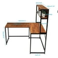 Zimtown L-Shape Corner Computer Table Desk with Hutch Wooden Laptop ...