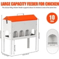 Chicken Feeder No Waste 15 Pound 7lb,10 Feeding Ports,with Metal Feeder ...