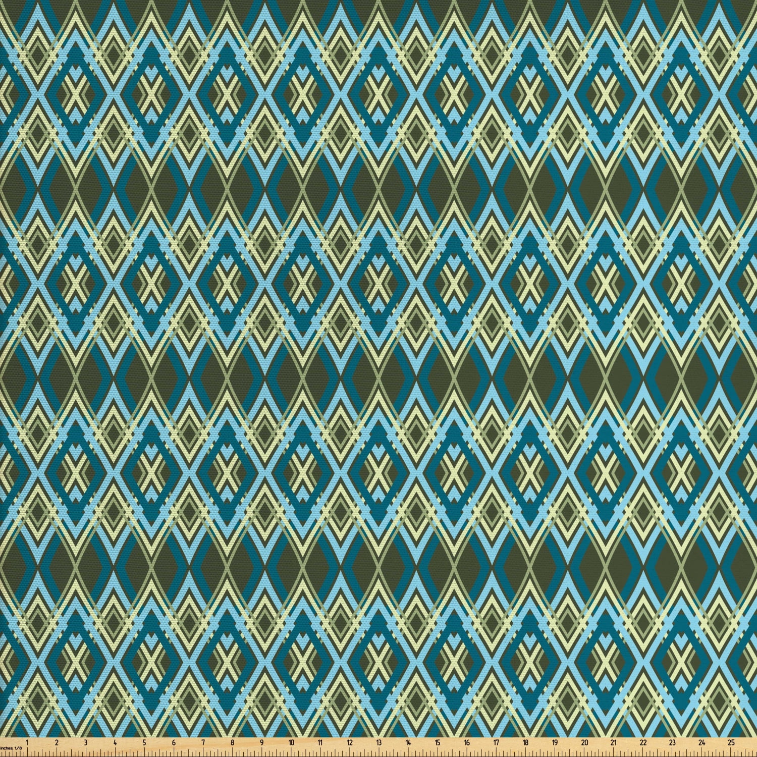 Geometric Fabric by the Yard Upholstery, Abstract Overlapping Diamond ...