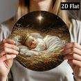 2D Flat, Vintage Christmas Nativity Scene Wall Decor - Baby Jesus in ...