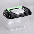 Clear Plastic Pet Carrier Container with Handle and Ventilated Lid for ...