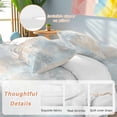 Abstract 4 Piece Duvet Cover Set Full Size Watercolor Teal Brown ...