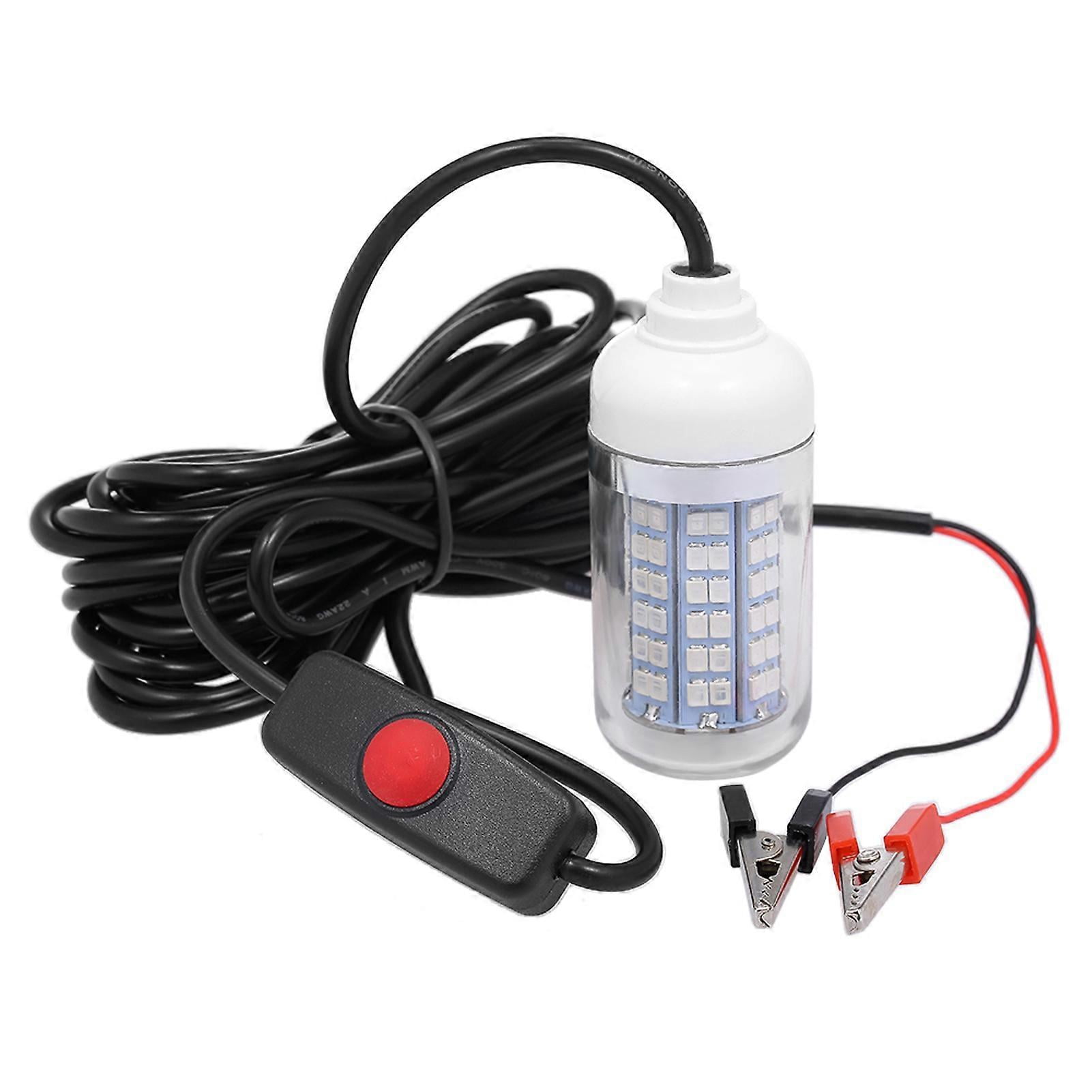 12V 15W Underwater Fishing Attract Light LED Lamp Fish Finding System ...