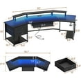 Hanyu 79" Gaming Desk with 2 Fabric Drawers, Long Computer Desk with ...