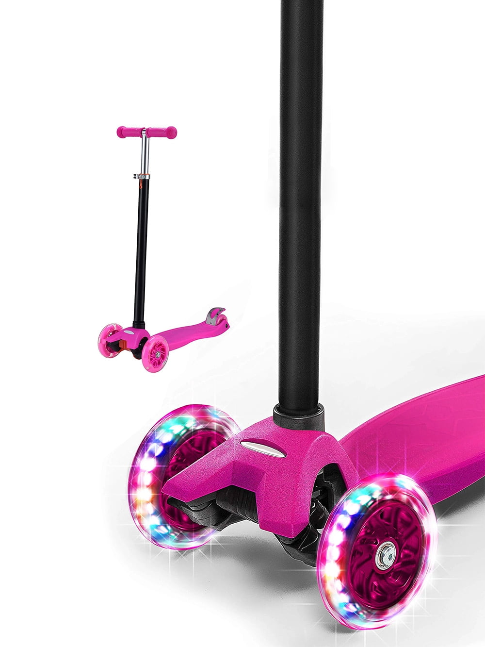 Rugged Racers Moxi Scooter with LED Light Up Wheels, Pink - Walmart.com