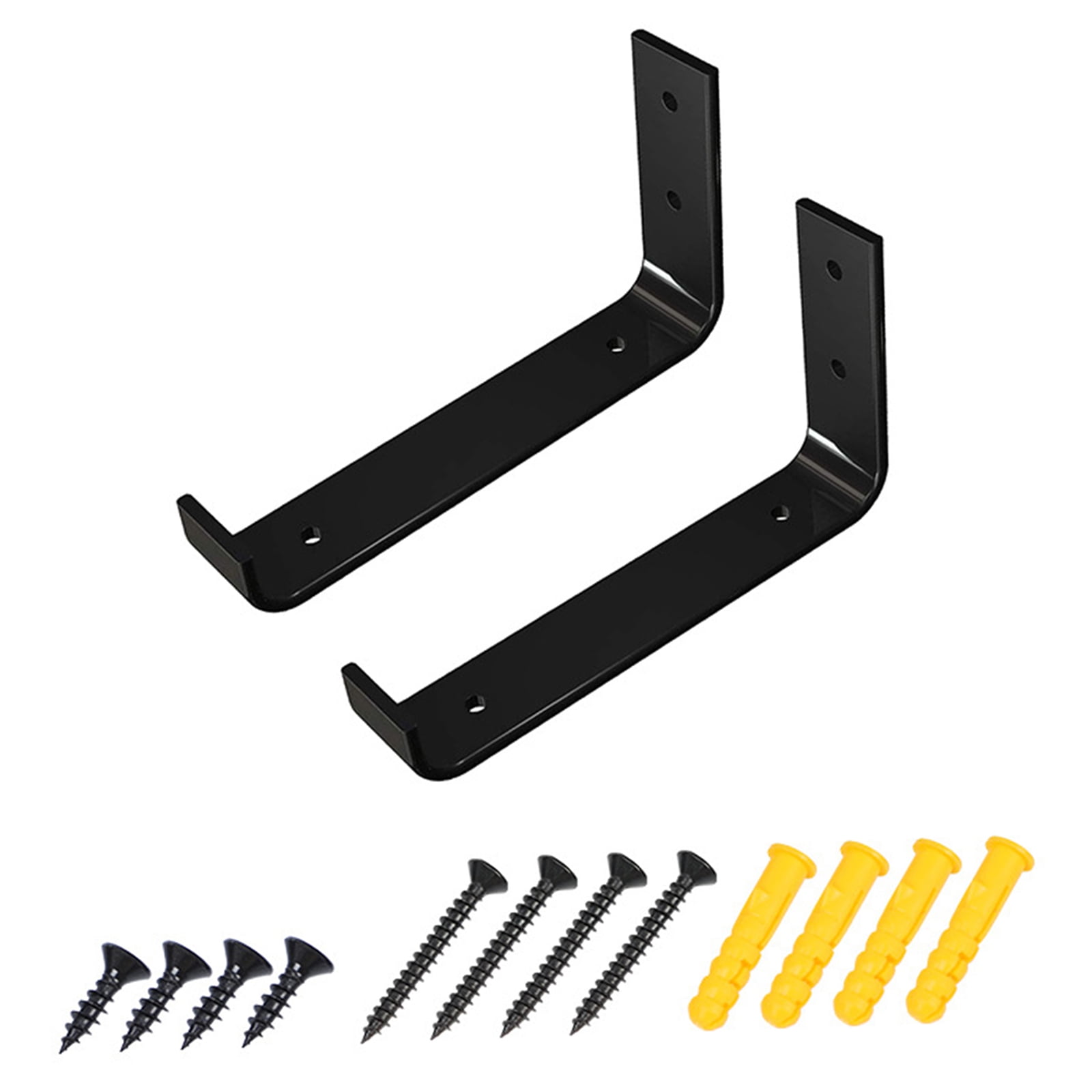 Premium Heavy-Duty Shelf Brackets W/Lip - Rustic Finish - Farmhouse ...